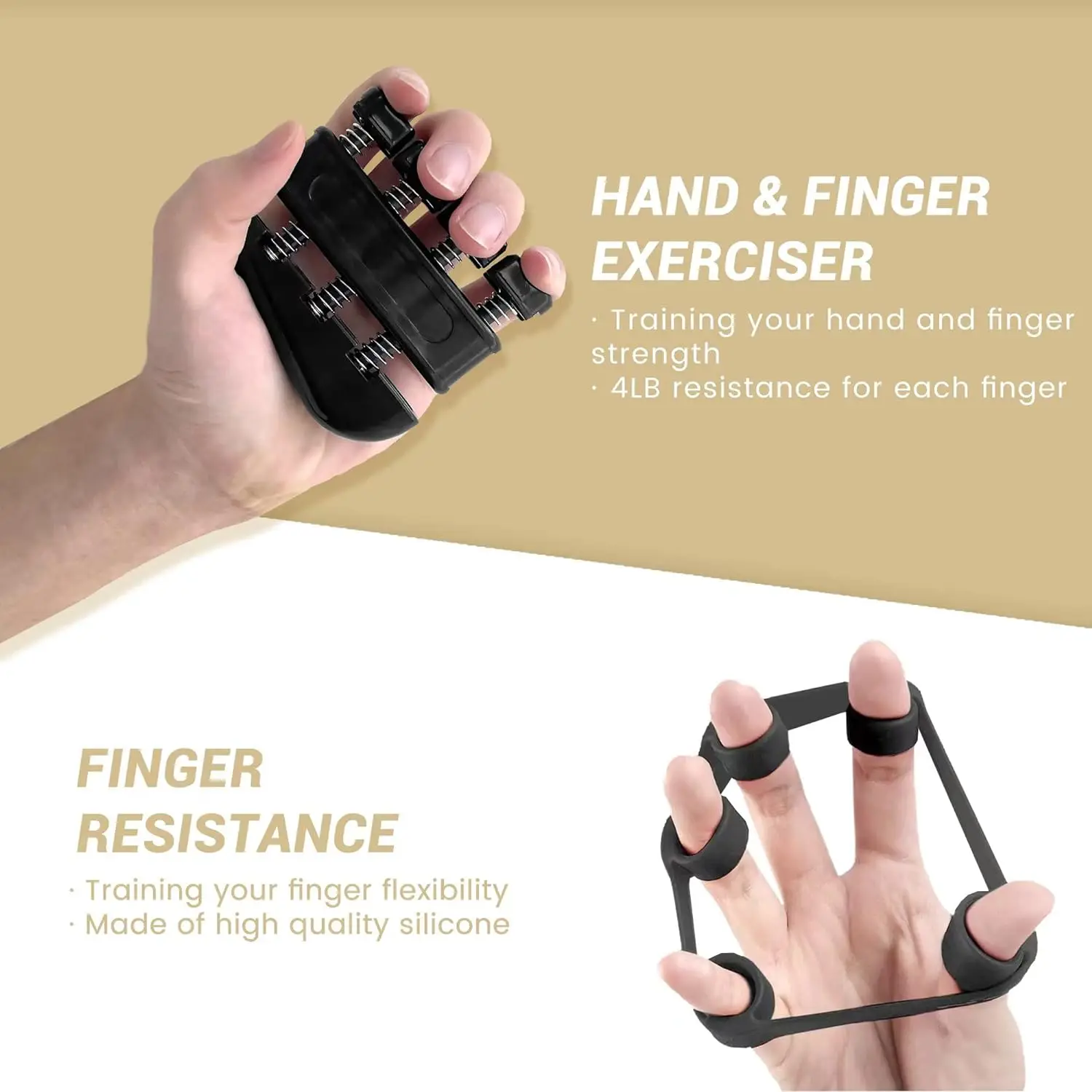 BOGA 5 Pack Adjustable Resistance Forearm Strengthener Kit Hand Grips ...