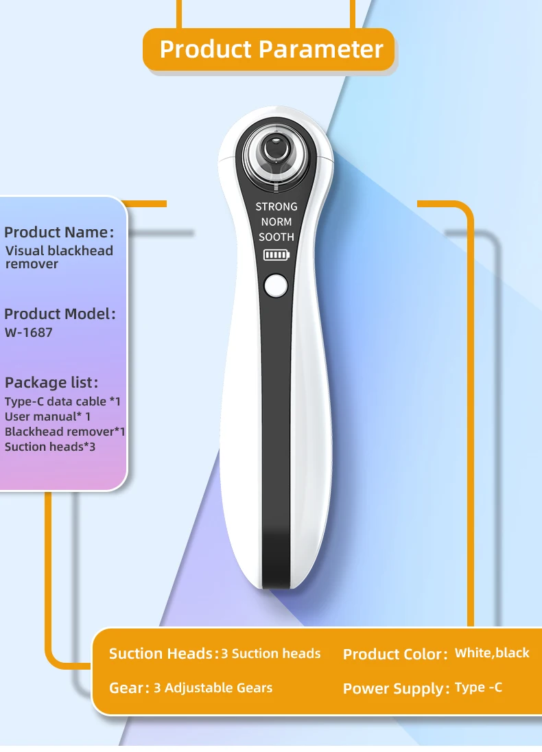 Rechargeable Painless Comedone Acne Extractor Electric Face Facial Spa ...
