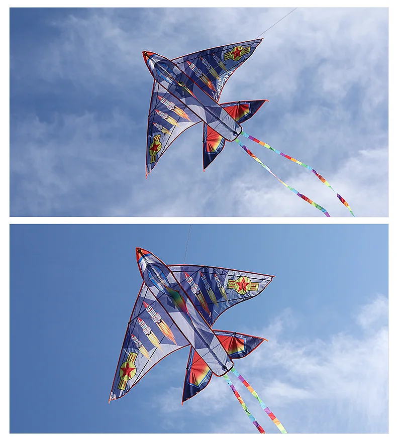 Hand-made Kids Cartoon Airplane Kite Adult Kite Reel Breeze Easy Flying ...