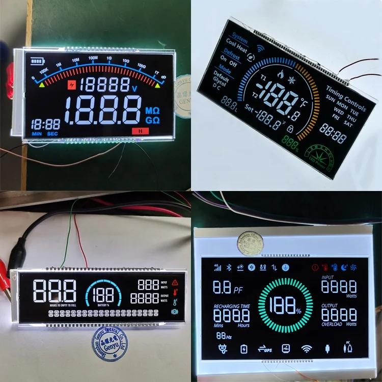 Customized 7 Segment Lcd Display Fstn Monochrome 128x64