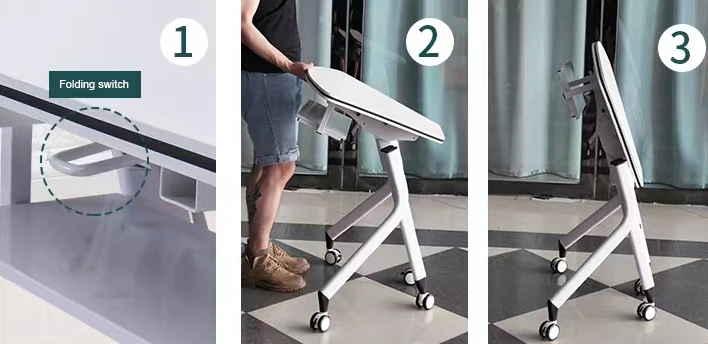 Flexible Conference Table - Training Room Table with Wheels