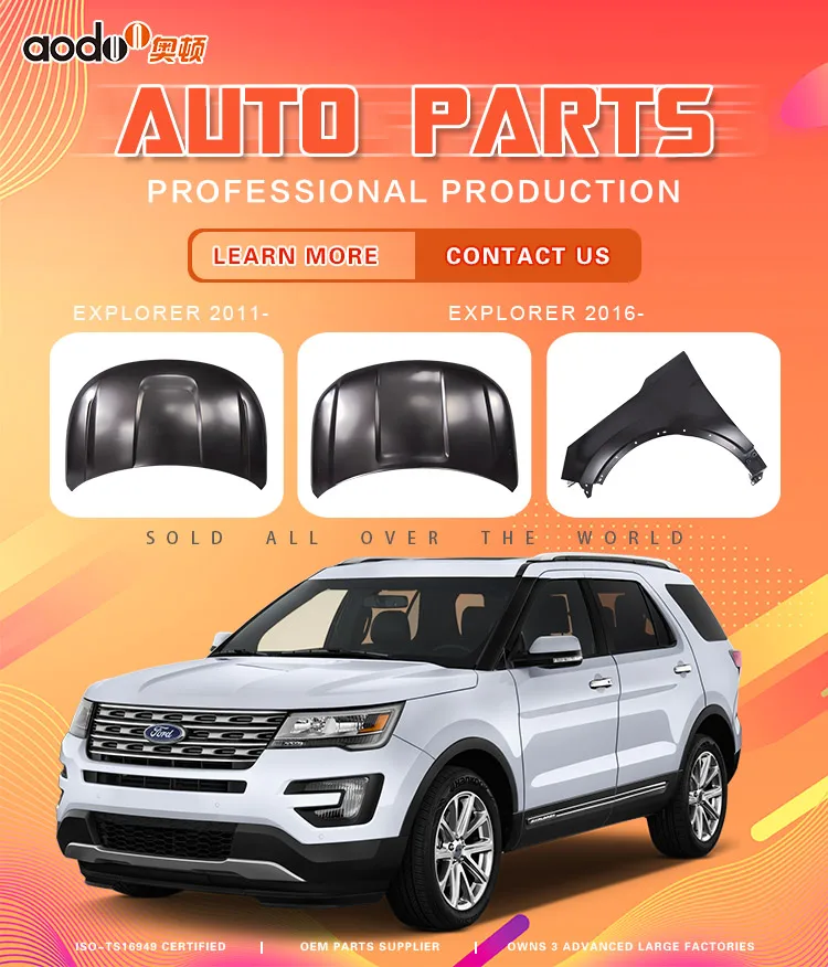 High Quality Aluminium Engine Hood for Ford Explorer 2011-2016
