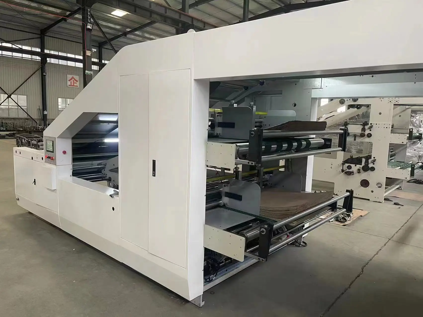 Cardboard Corrugated Paper Laminating Machine Three-in-one Flute ...