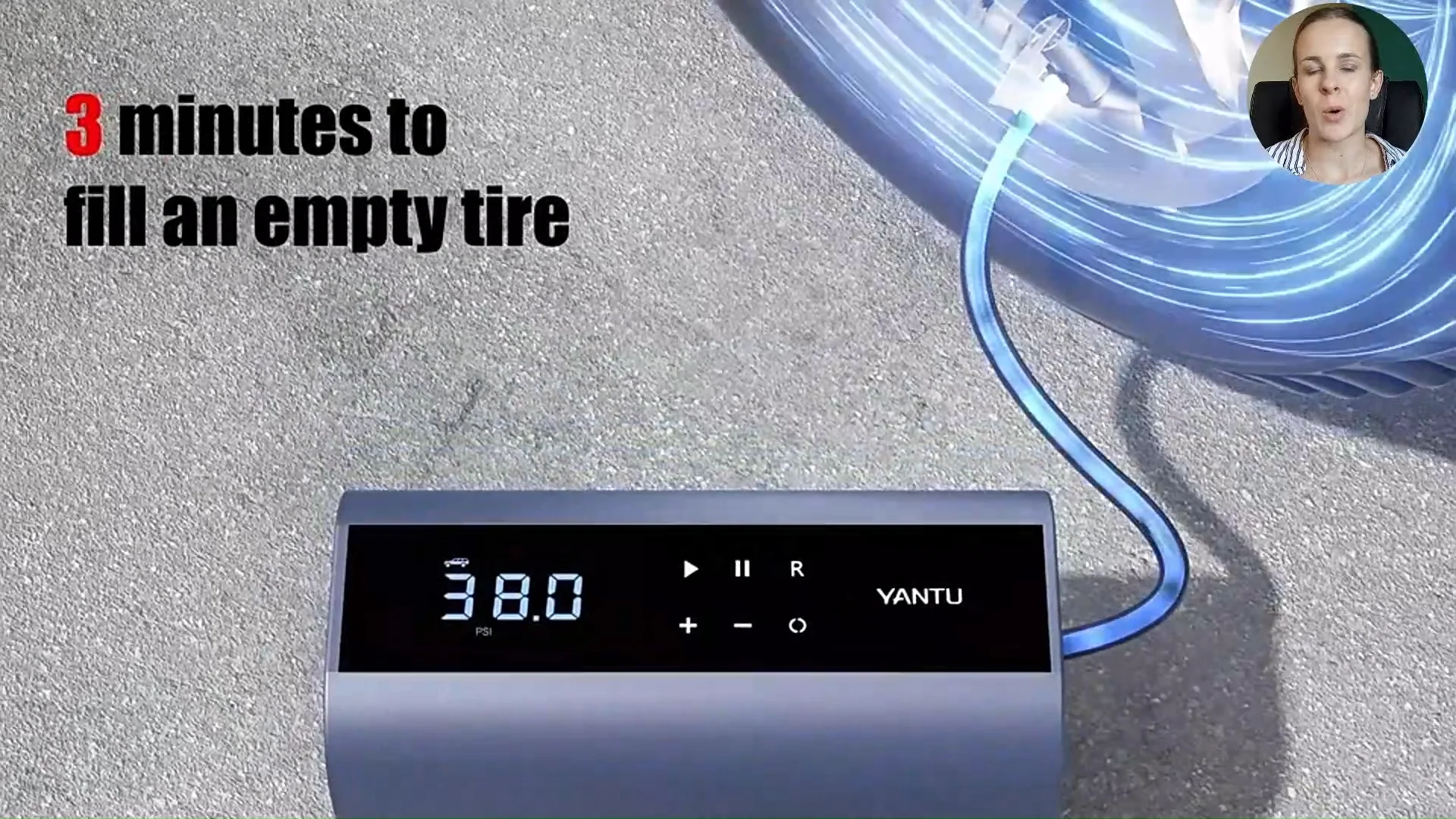 Yantu A22 Wireless Rechargeable Portable Car Pump 12v Silent Inflatable ...