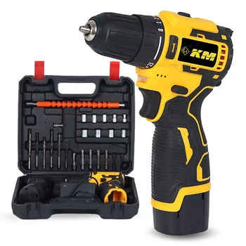 Km 12v Electric Screwdriver Cordless Power Drill Battery Operated Mini ...