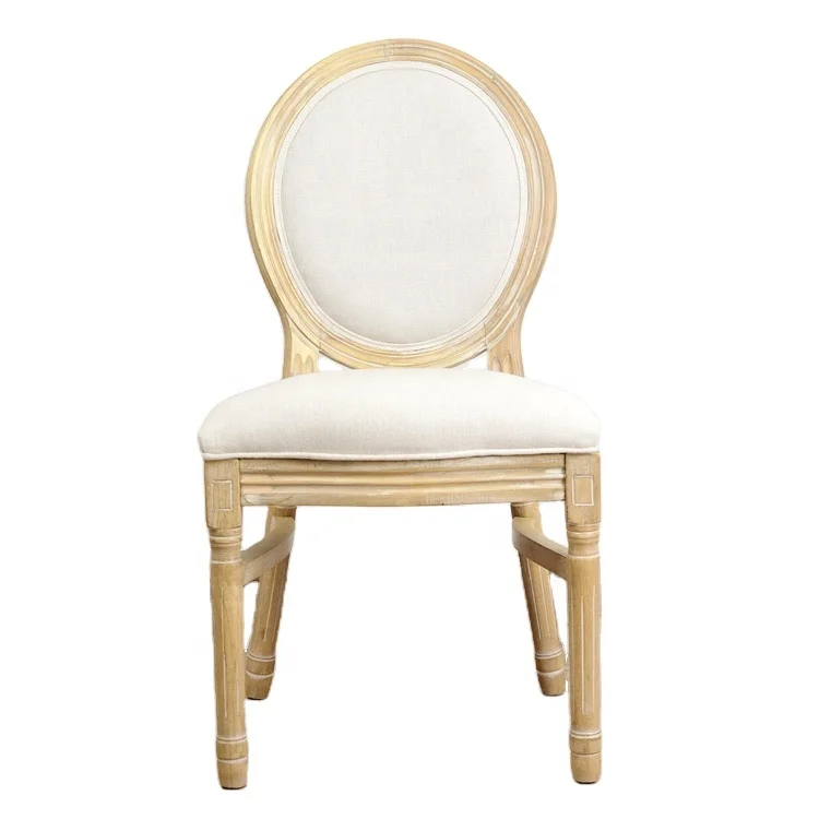 French Style Stackable Louis Chair Wedding Round Back Wooden Dining ...