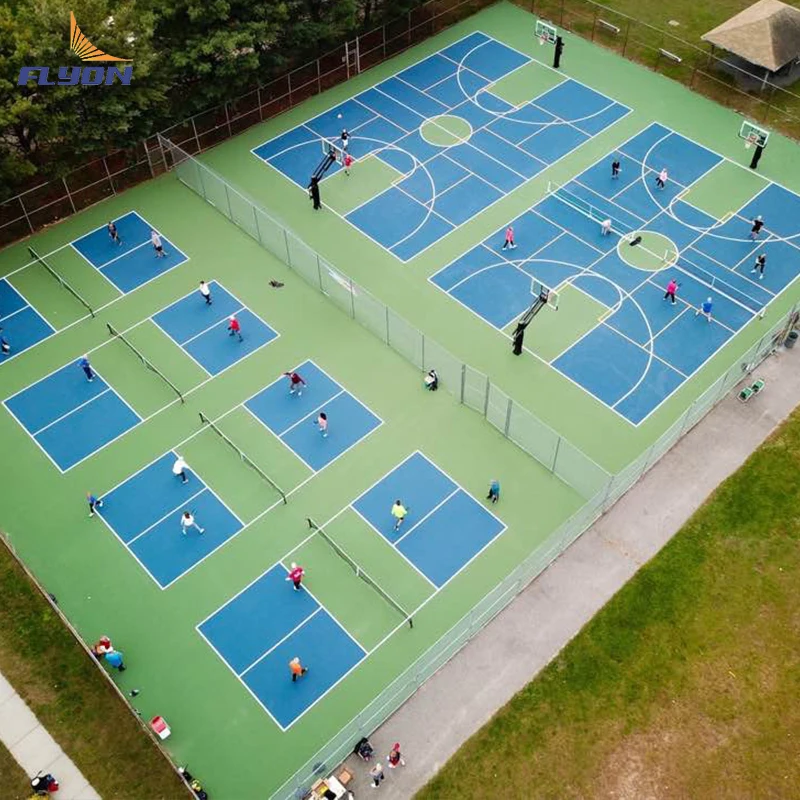 Outdoor Portable Pickleball Court Flooring - Easy Installation, Durable ...