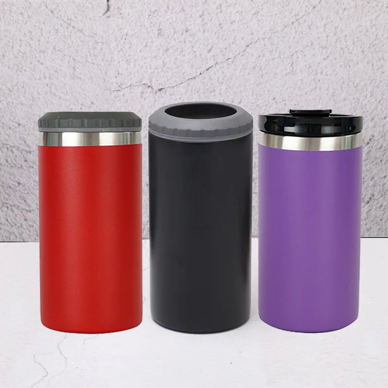 16oz powder coated can cooler frost can cooler powder coated vacuum ...