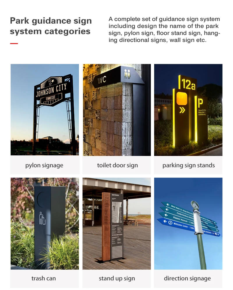 Modern Pylon Signage - LED Illuminated Wayfinding Signs