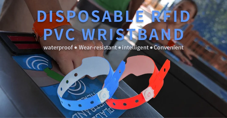 OEM Customized RFID Waterproof PVC Vinyl Wristband Event Bracelet with ...