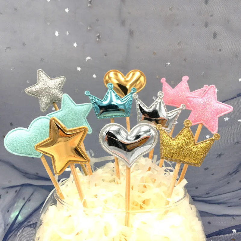 Star cake toppers Birthday Cupcake Toppers Cute Cake Topper Birthday ...