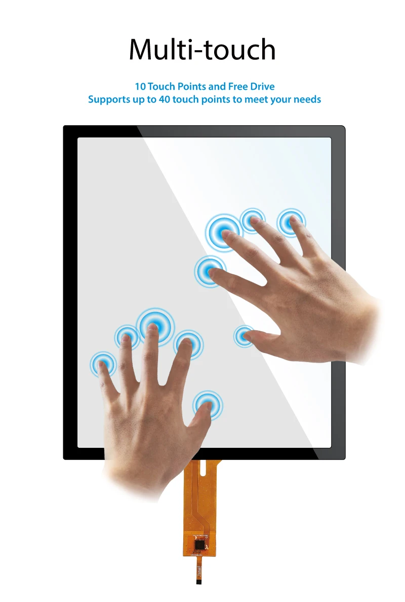 I2C USB Ctp Touchscreen 6.86 Inch for Smart Home Projects
