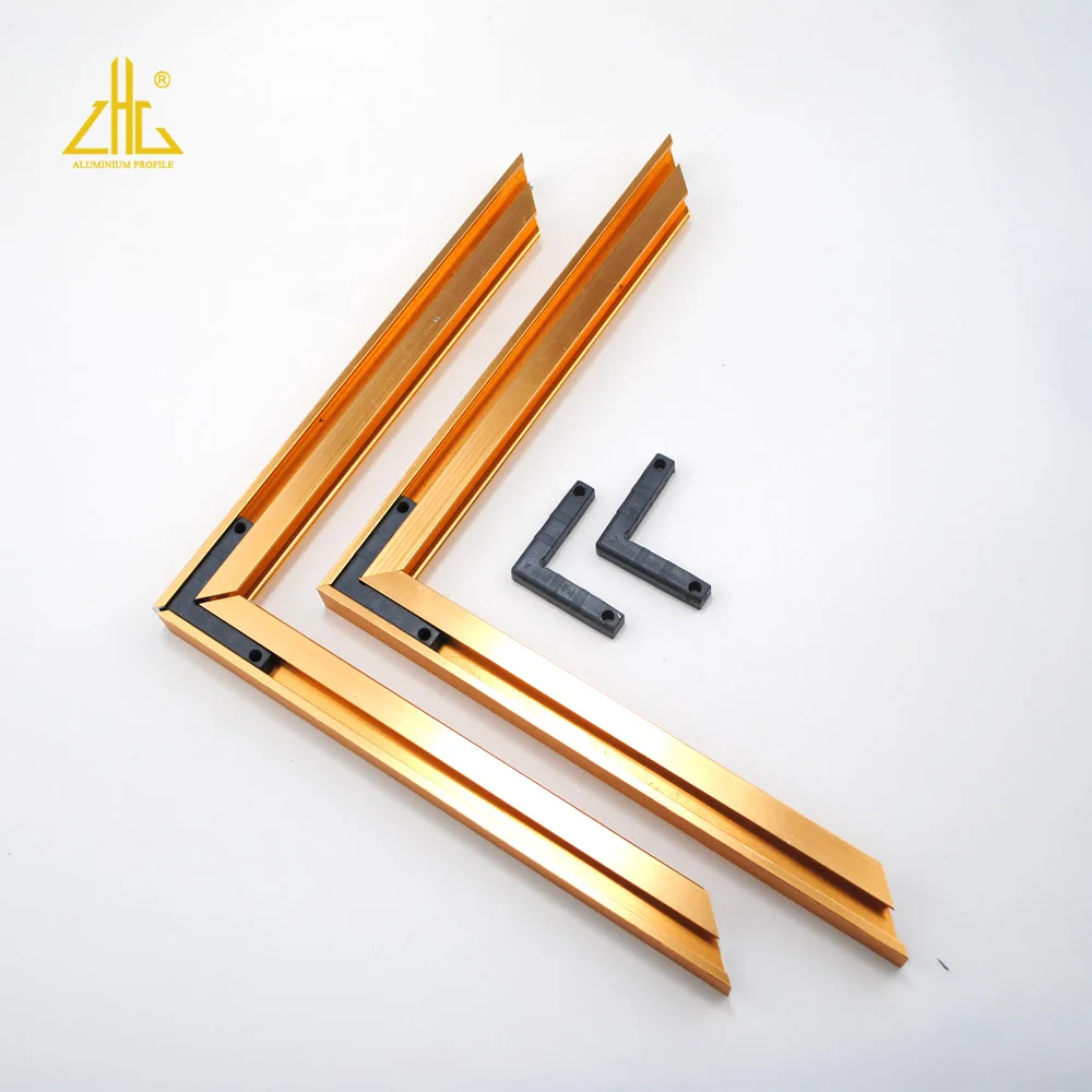 Noble Golden Brushed Aluminum Picture Frames - New Design
