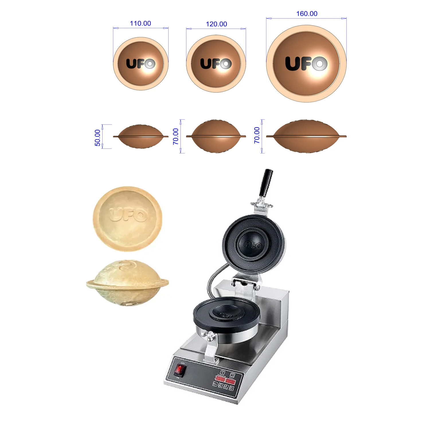 UFO Burger Commercial Use Flying Saucer Panini Sandwich Restaurants ...