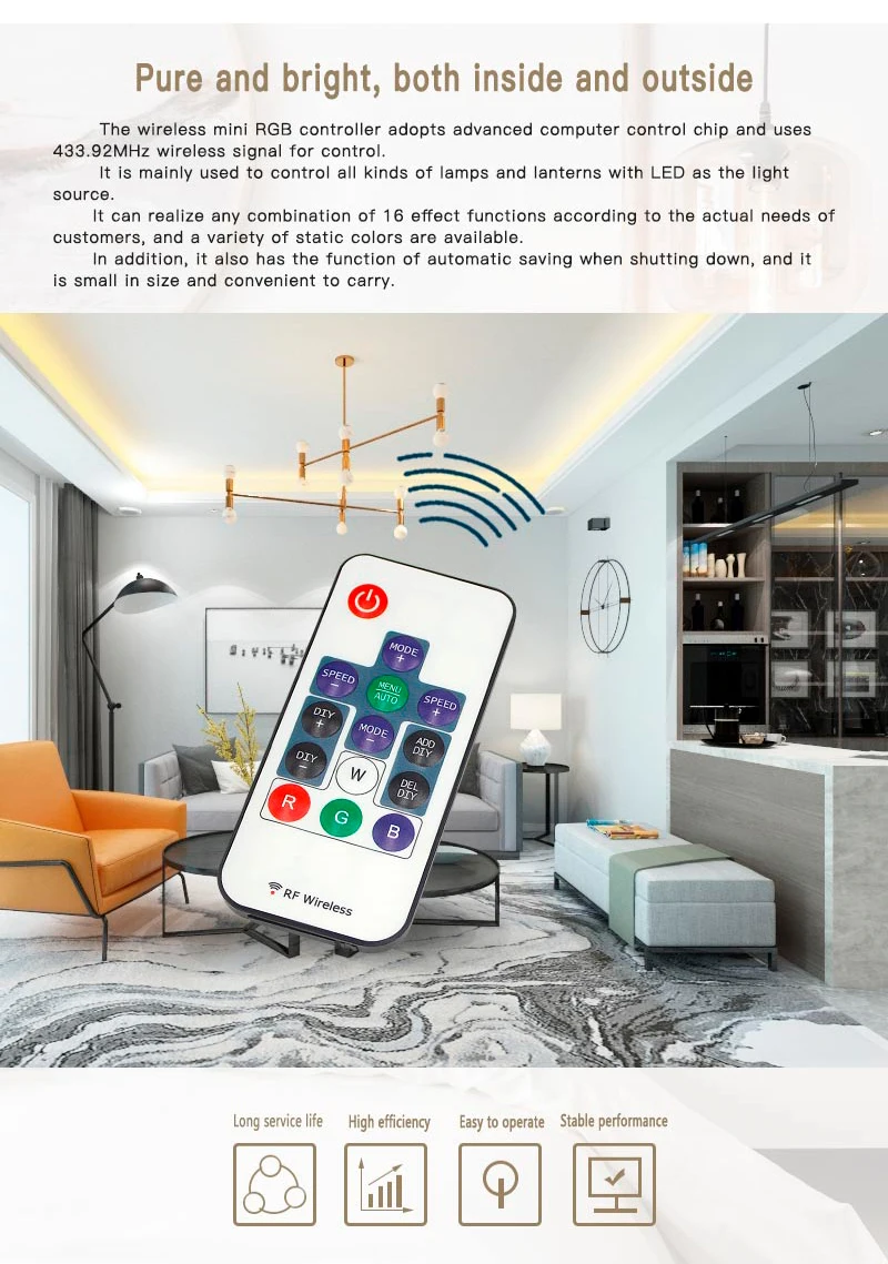 Factory Direct Dc5v 24v Dream Color Spi Mini Diy Wireless Rf 14key ...