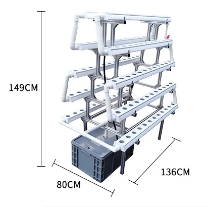 Hydroponic Hidroponia NFT PVC Growing Pipe for Rack Kit