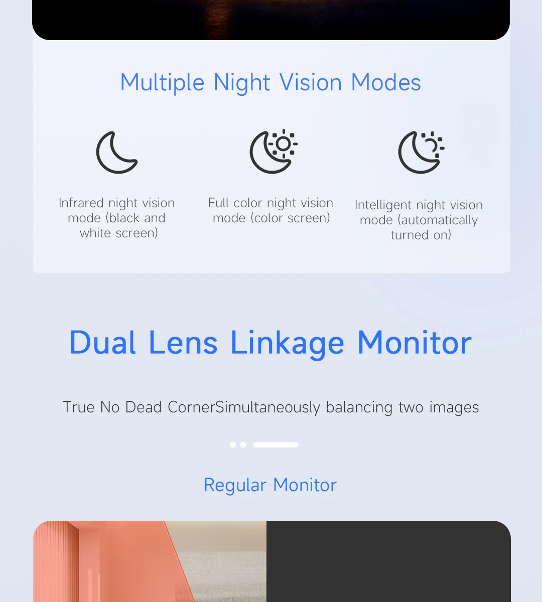 V380 BQ2 Dual Lens 1080P Indoor Home Camera with IR Night Vision