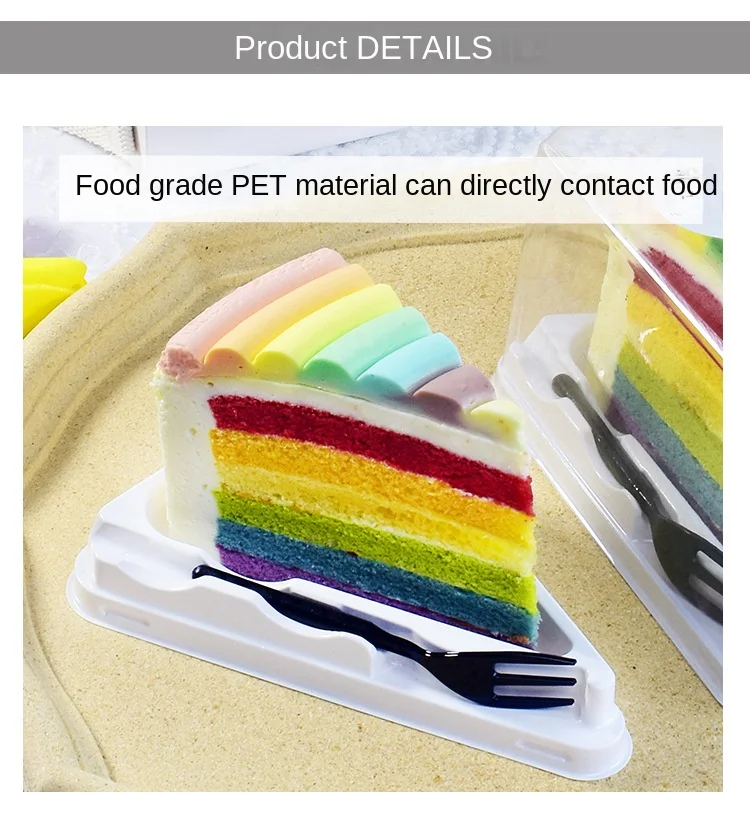 Clear Plastic Take-Away Triangle Cake Cheese Food Sandwich Container ...