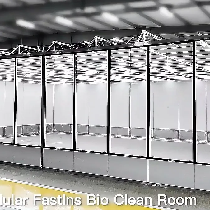 Modular Fast Installation Cleanroom With 50mm Pu Sandwich Panel Wall ...