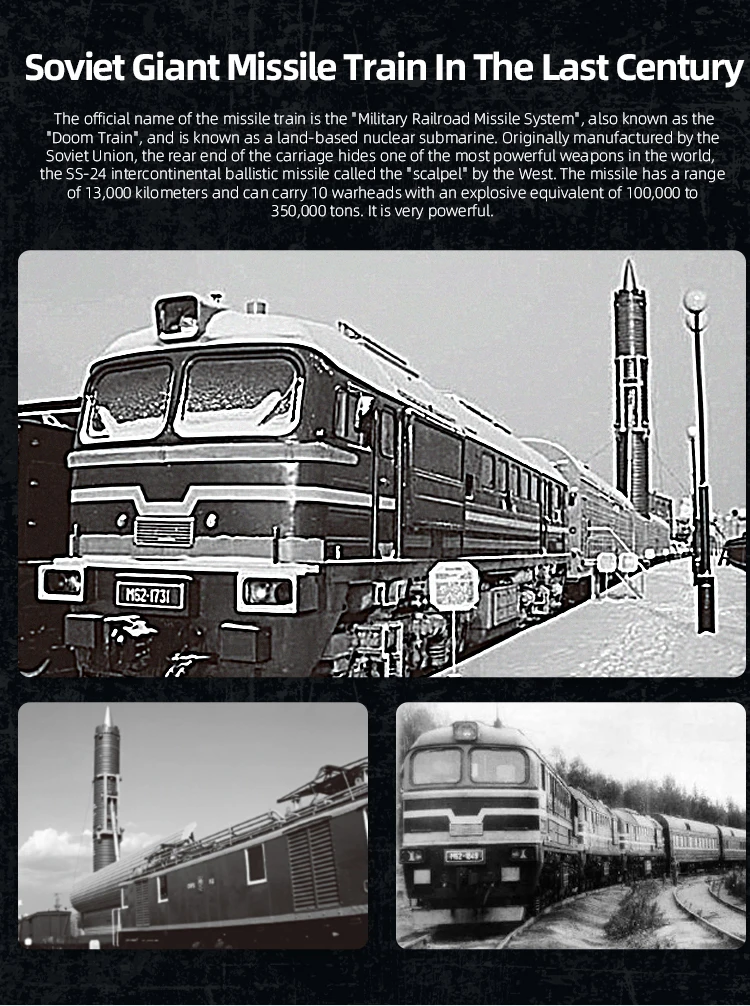 Soviet Missiles Train Building Block Set - Diy Toy Model, Oem Accepted