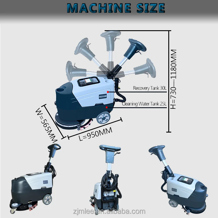 MLEE430E Cable Floor Scrubber Dryer - 17 Inch Mini Machine