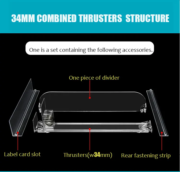 Acrylic Cigarette Pusher - Adjustable Spring Loaded Shelf Dividers for ...