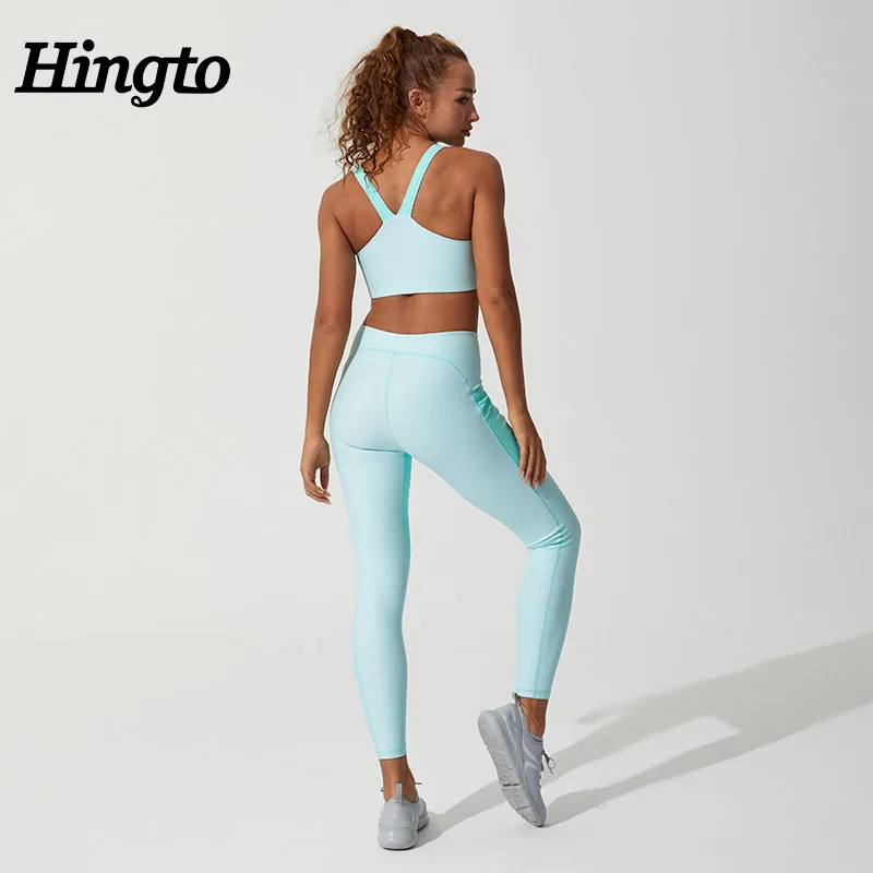 Women Yoga Set Workout Quick Drying Gym Suit Activewear Workout Clothes ...