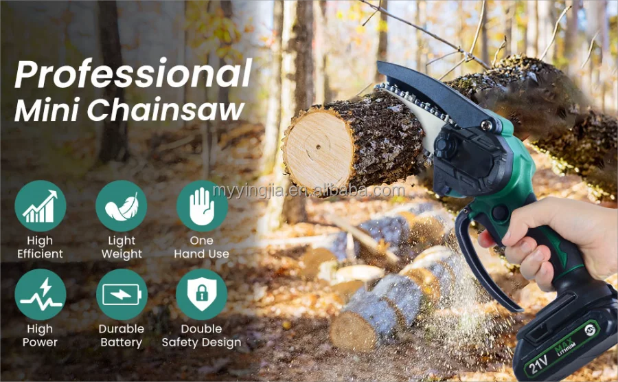 Hand Battery Chain Saws - Portable, Rechargeable Wood Cutters