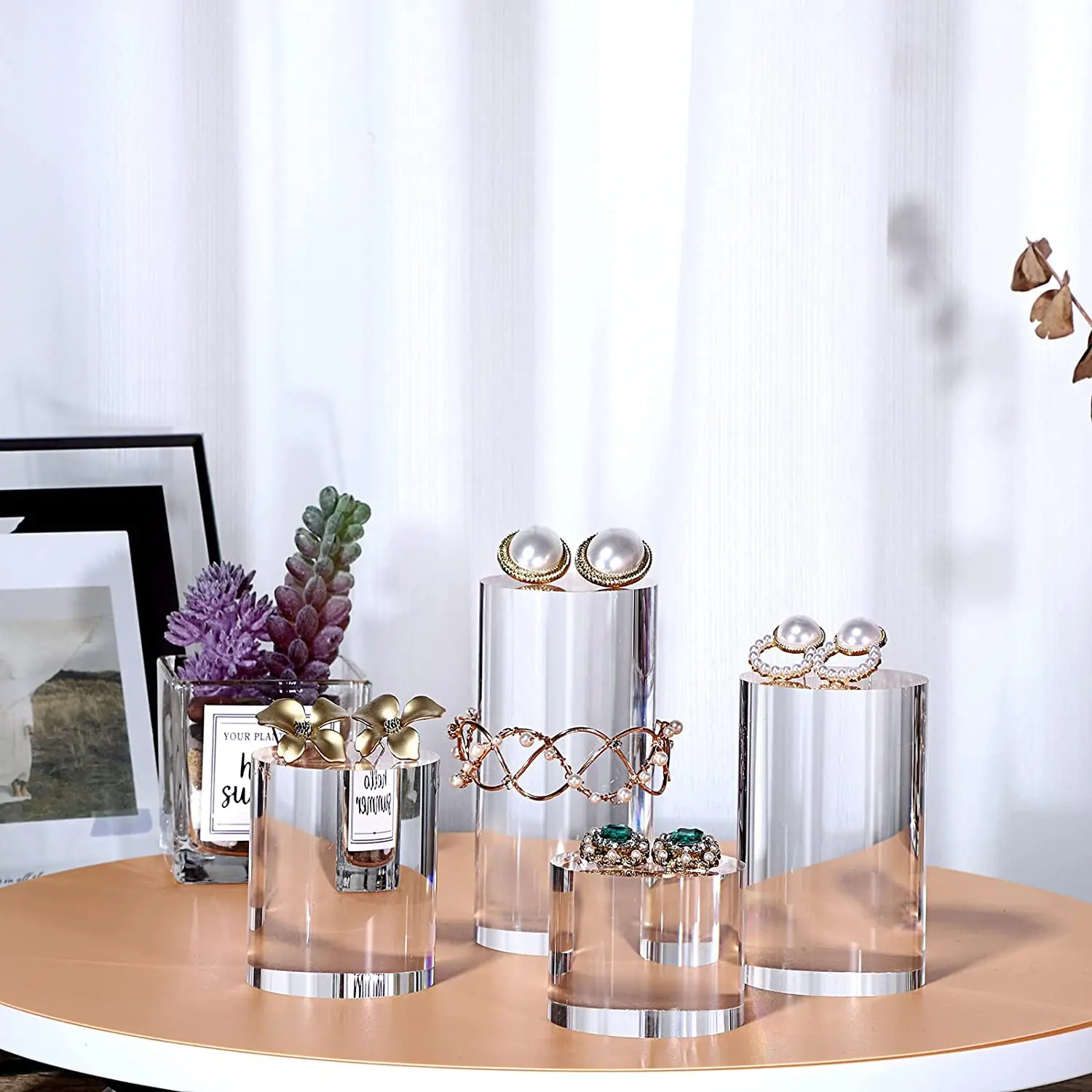 Custom Acrylic Display Stands - Transparent Cylindrical Props