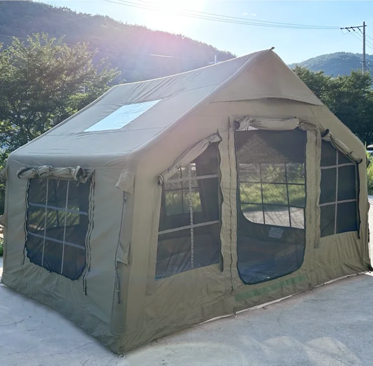 4 Season Glamping Air Canvas Large Inflatable Camping Outdoor ...