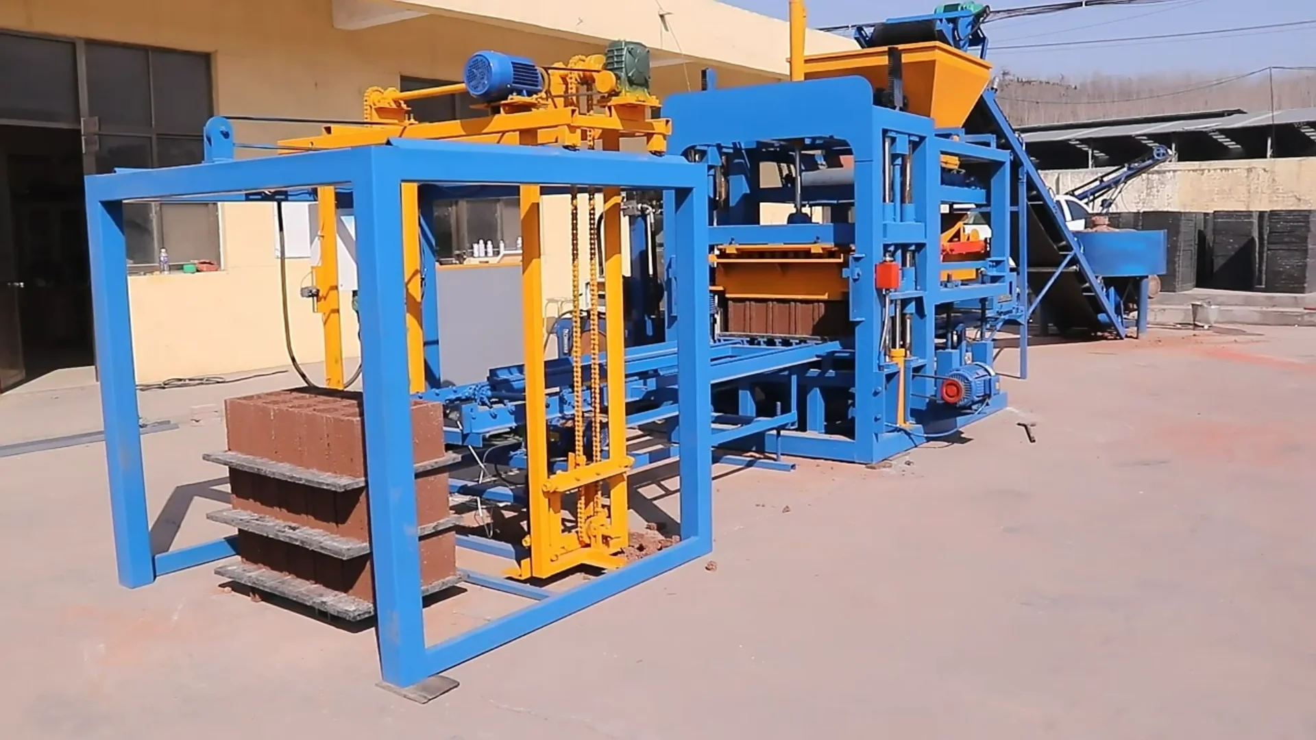 Qt4-15 Automatic Hollow Block Machine Cement Concrete Block Making ...