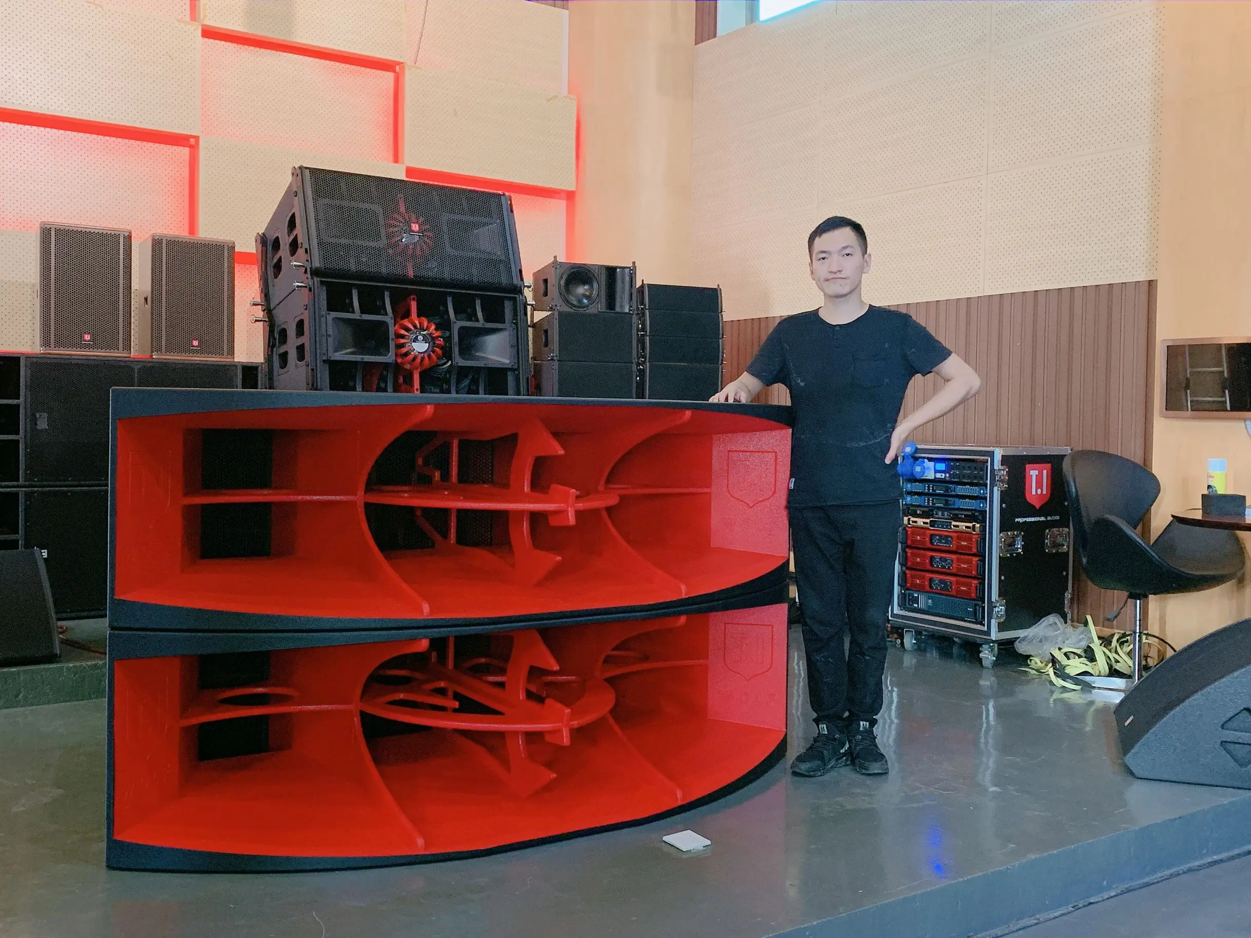 Professional Audio Double 18 Subwoofer Sound System Setting For High ...