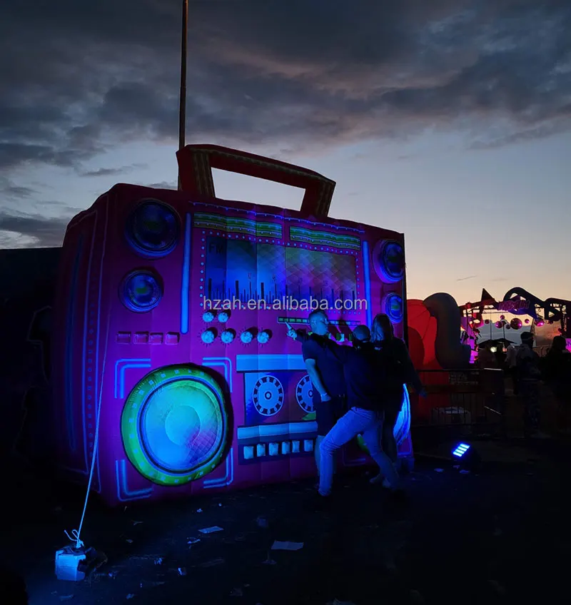 Lighting Inflatable Radio Inflatable Boom Box for Music Festival ...