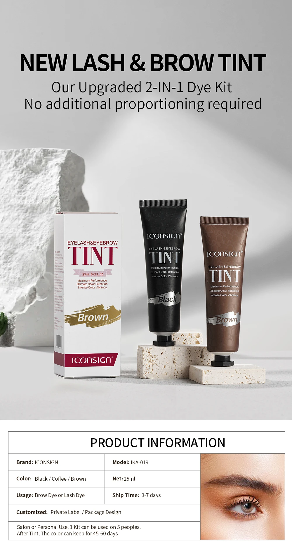 Oem Semi Permanent Eyebrow Dye Tinting Professional Brow Henna Private ...