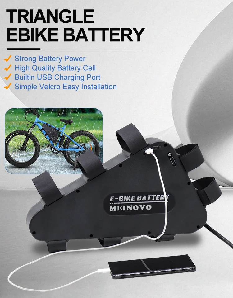 18650 21700 EBike Battery Pack Triangle Metal Case Lithium 48v 15ah 52V ...