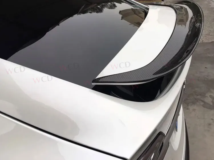 RZ Style Carbon Fiber Rear Spoiler Body Kit for Tesla Model X Rear Tail ...