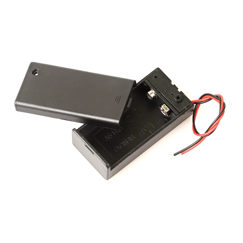 9v Battery Box Battery Buckle T/i Type 9v With Cover And Switch ...
