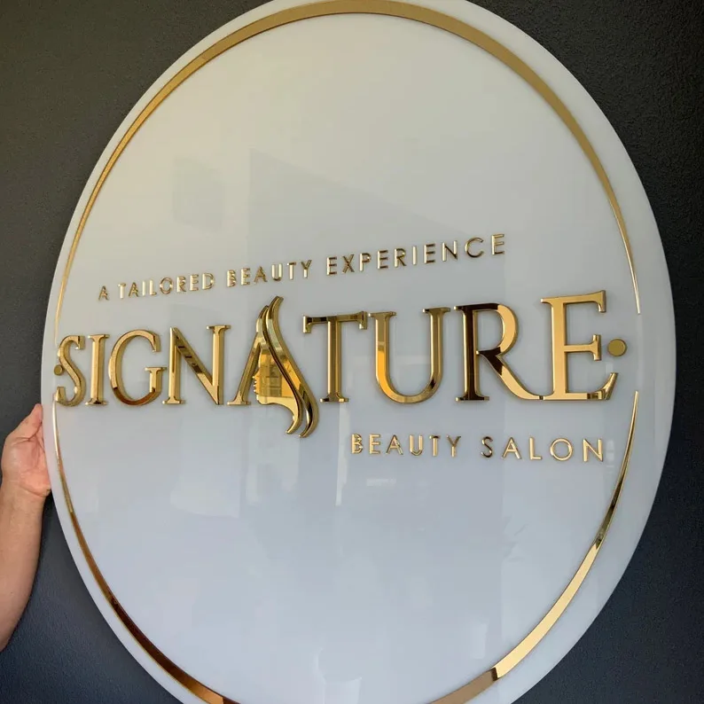 Custom Backlit Lighted Logo - Durable & Bright Salon Sign