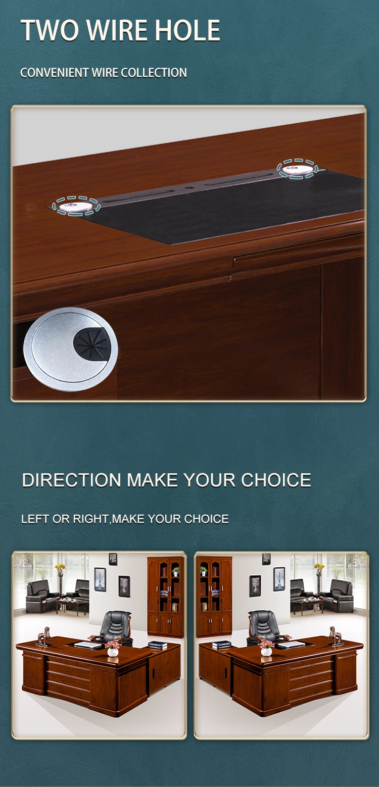 Executive Desk - Veneer Table Finish for Office Furniture