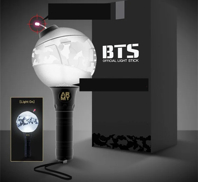 Kpop Bts Led Glow Stick Customized Logo Kpop Fan's Meeting Aaa Battery ...