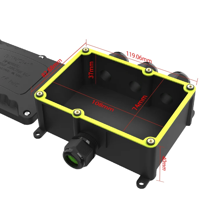 Hot Sale 4way Ip68 Plastic Waterproof Electrical Junction Box Waterproof Connect Box Waterproof ...