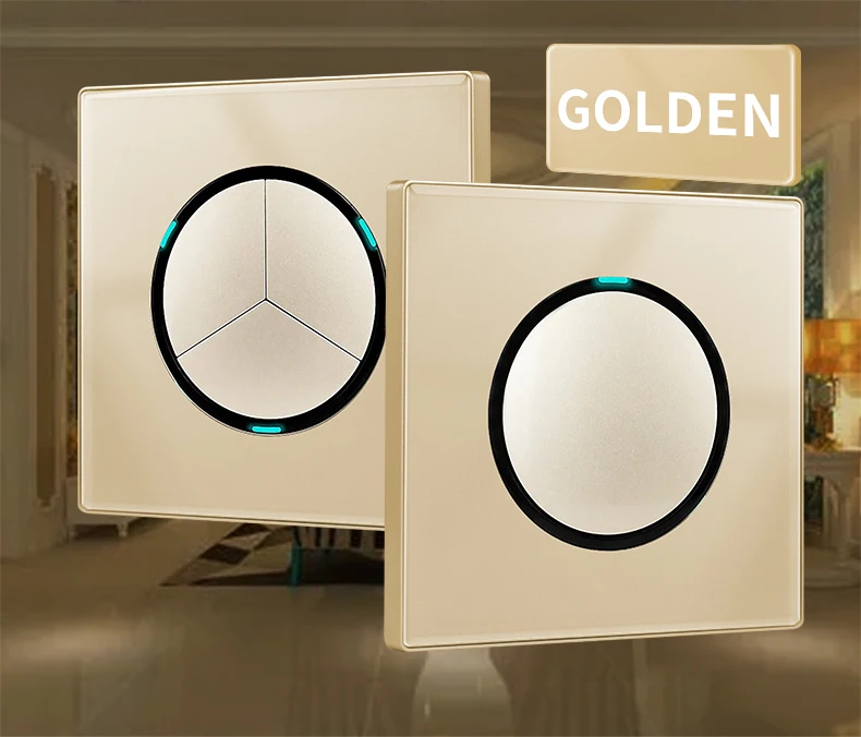 Factory Direct 16A Glass Tempered Round Socket - 220V EU Wall Electric ...