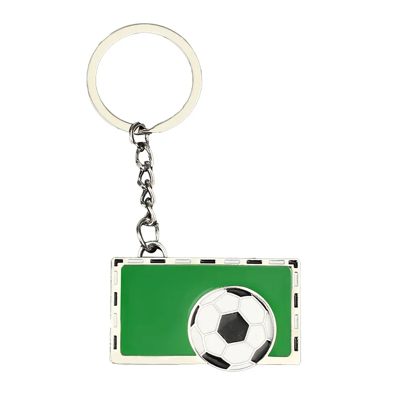 Removable Football Keychains Metal Coin Holder Soccer Field Keychain ...