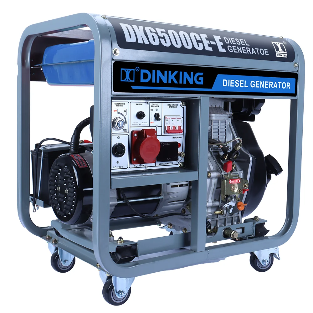 Dinking Diesel Generators 5000 Watts Open Generator Set Portable Power ...