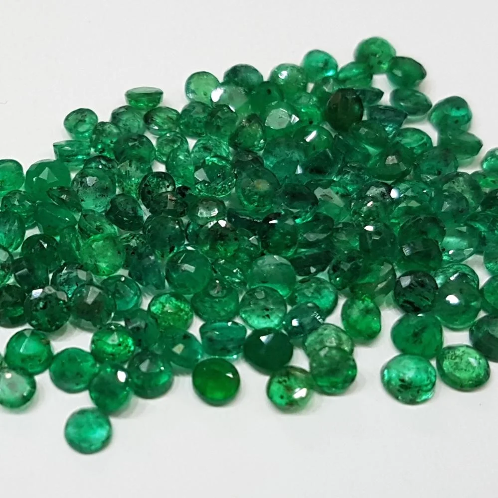 3-3.5mm Natural Loose Round Emerald Lot Brazil Origin Non-heated Non ...