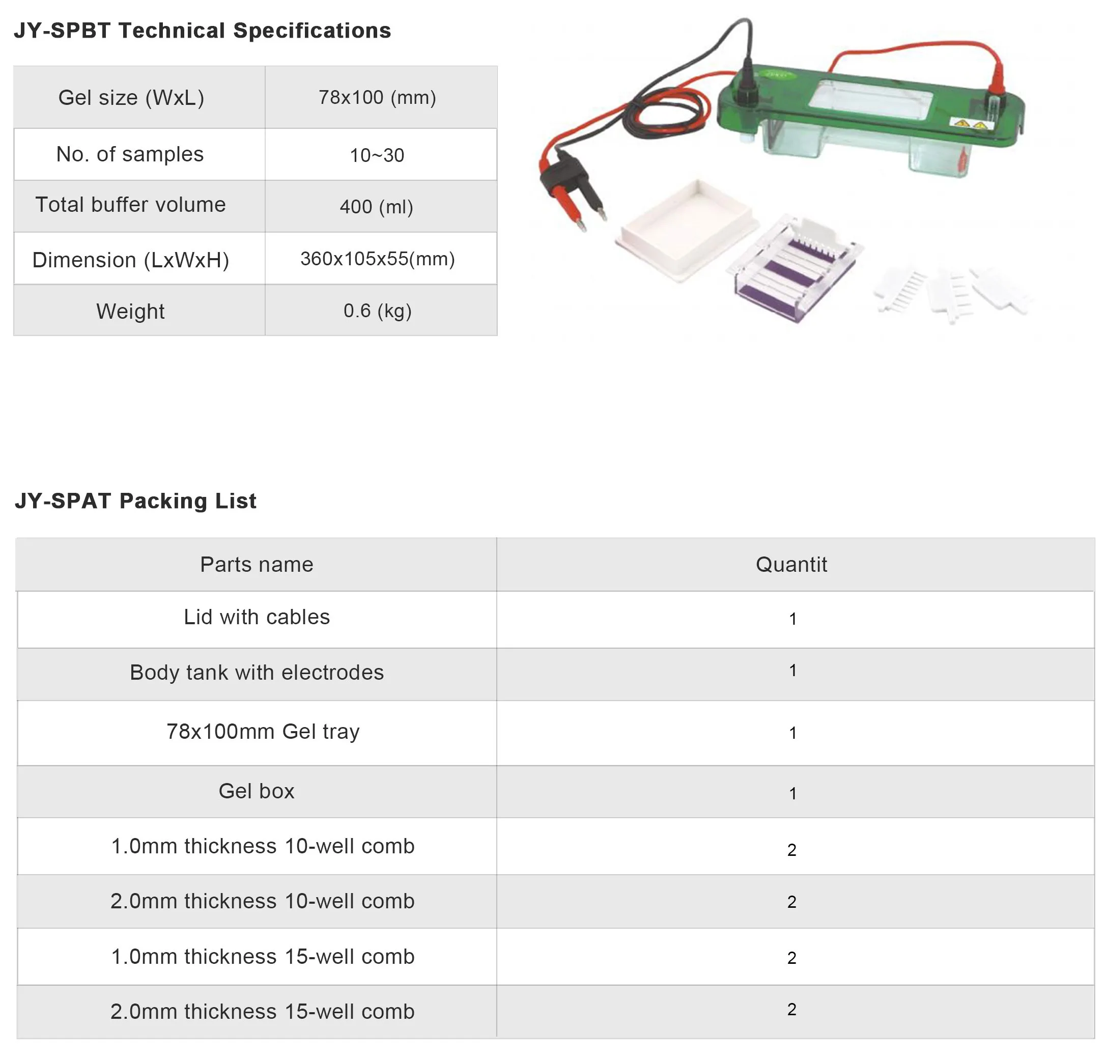 LABTEX Gel Horizontal Electrophoresis Tank for Science Research