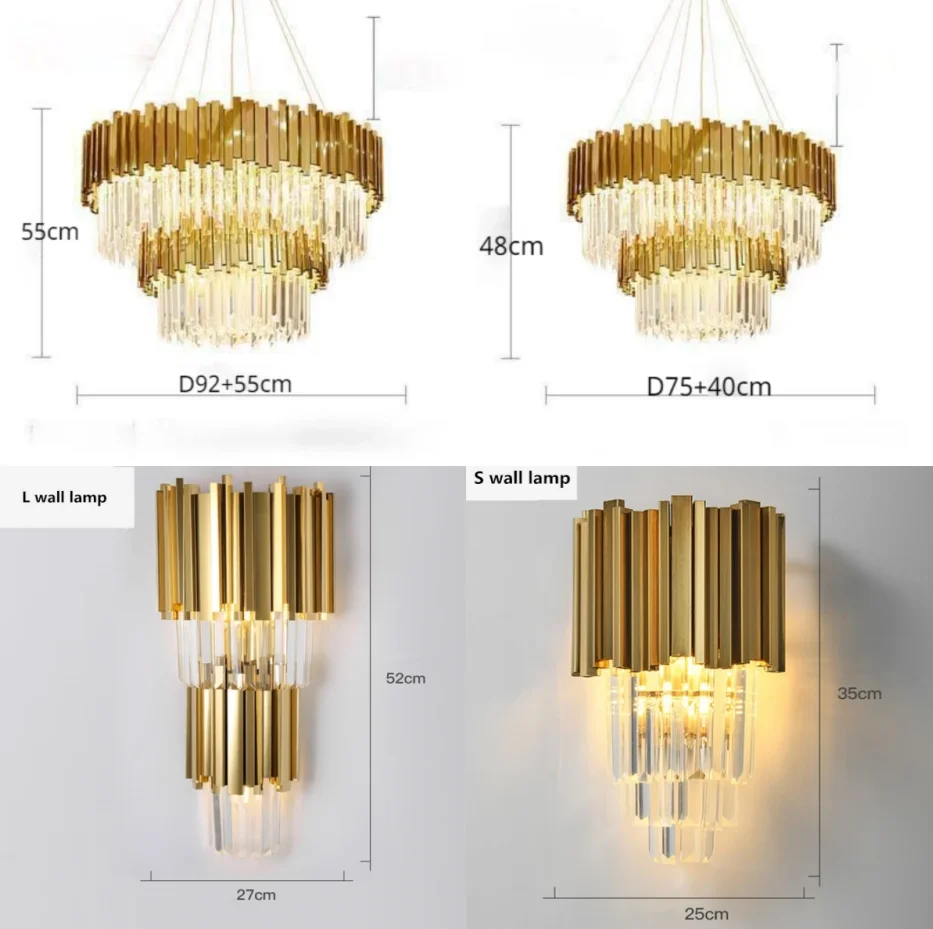 Nordic Modern Large Chandeliers For High Ceilings Crystal Ceiling ...