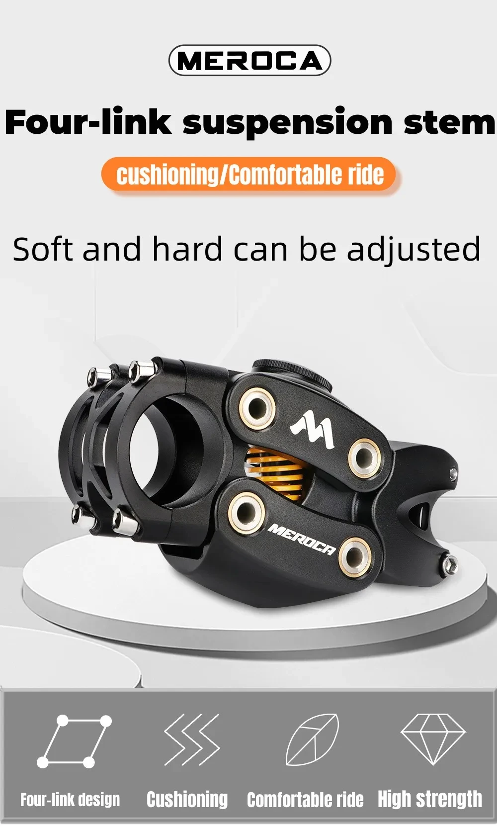 MEROCA MTB Bike Stem Aluminum Alloy Suspension Bicycle Handlebar Stem ...