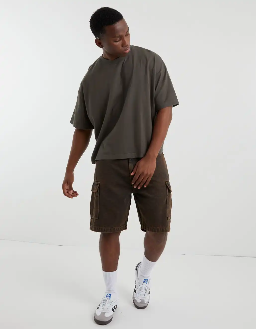 Shop High Quality Cropped Length Box Fit Men Oversize T-Shirt Custom ...