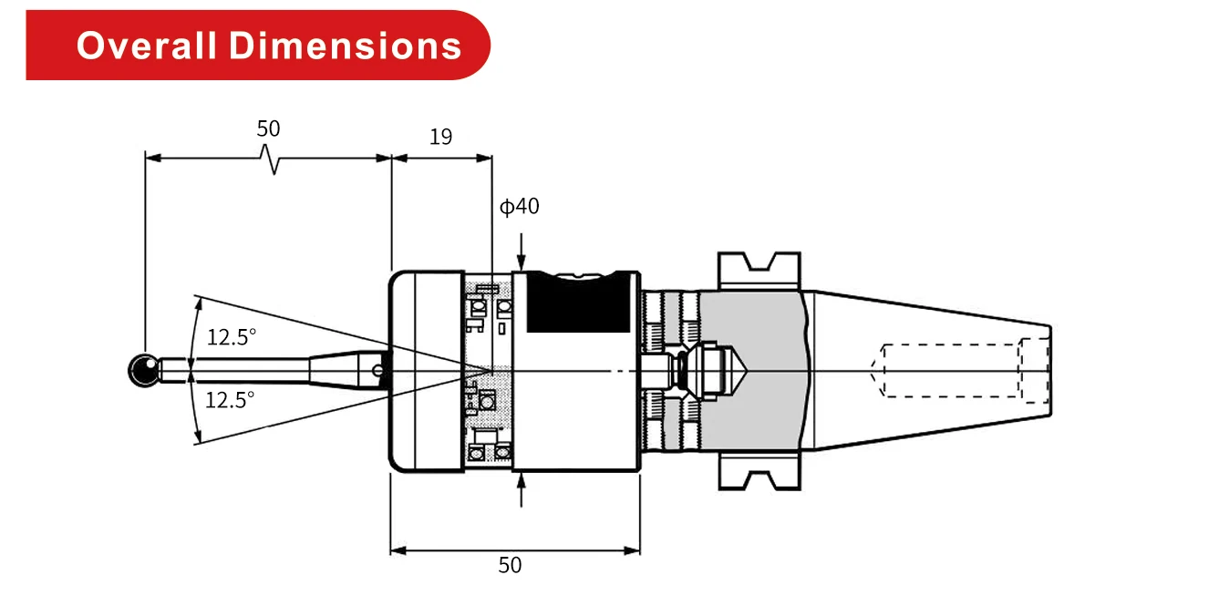 HWF-80 Wireless 3D Probe - Precision CNC Measuring Tool